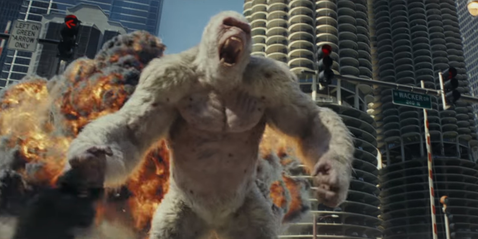 Dwayne Johnson egy óriási gorillával akciózik a Rampage első ...