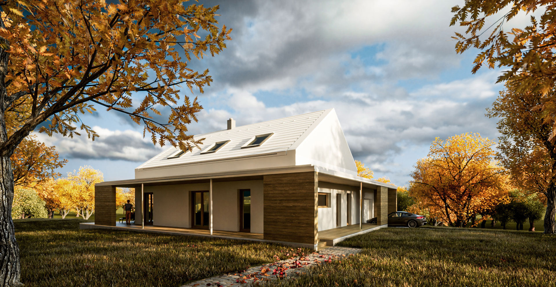 A fehér tetőcserép nemcsak extravagáns, de a környezetet is védi ...